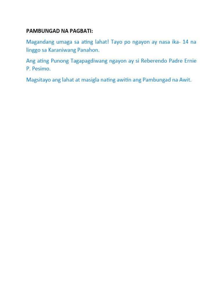 MISA TAGALOG AutoRecovered | PDF