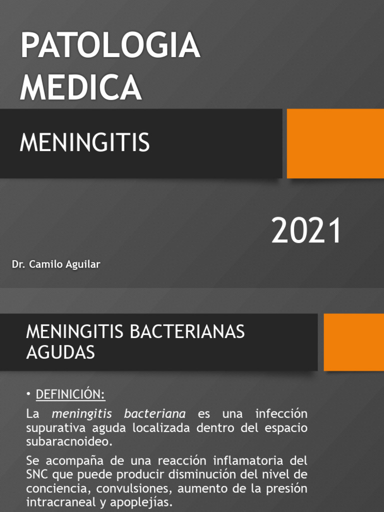Meningitis: Tipos, Causas y Tratamientos | PDF | Meningitis | Epidemiología