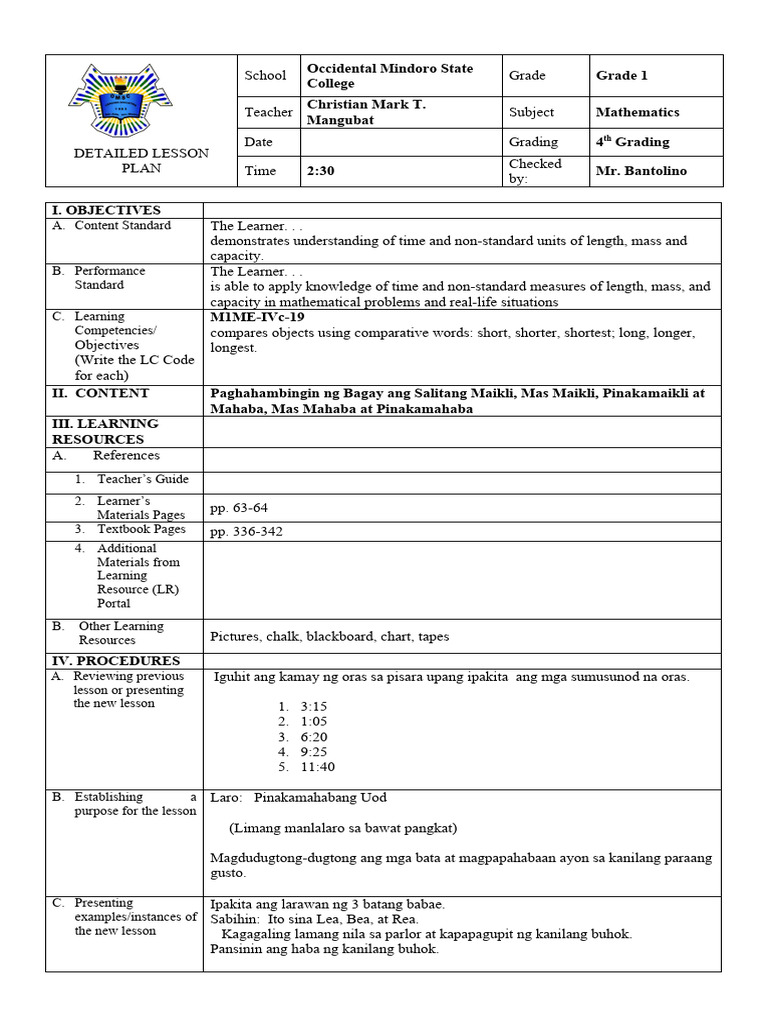 Math LP CM Mangubat | PDF
