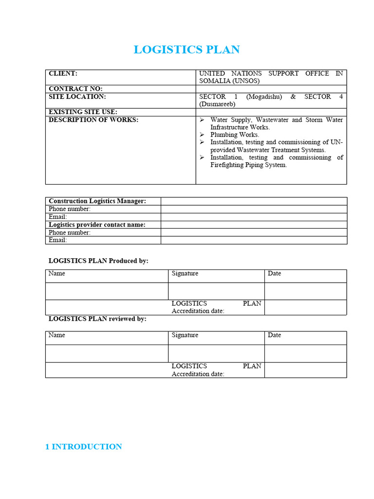 Watsan CLP Plan | PDF | Cargo | Freight Transport