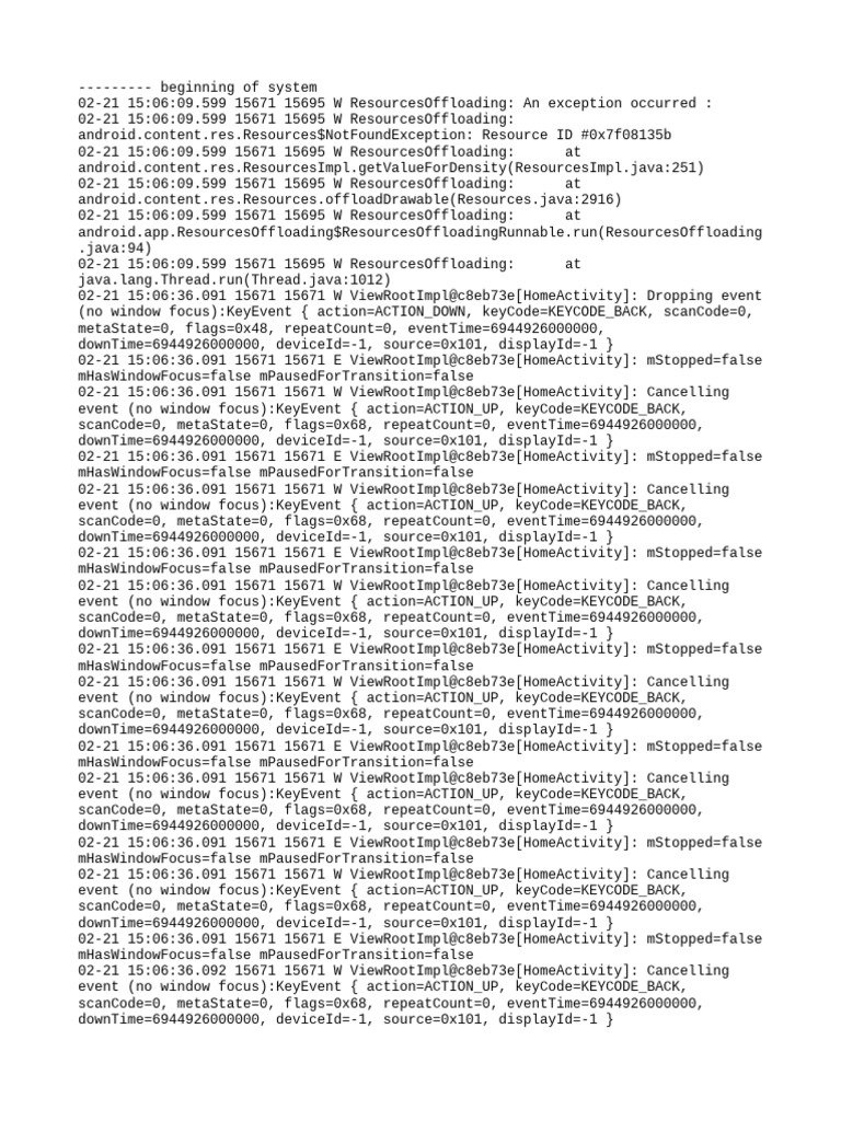 Logcat Pdf Java Programming Language Android Operating System