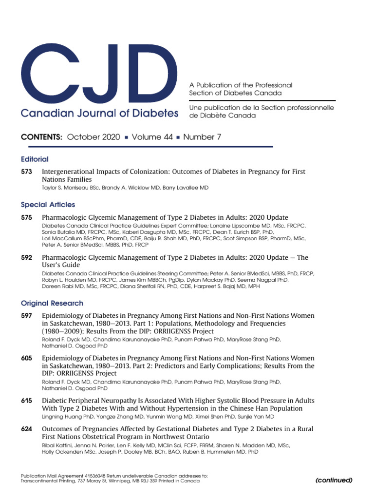 Table of Contents - JCJD | PDF | Diabetes | Causes Of Death