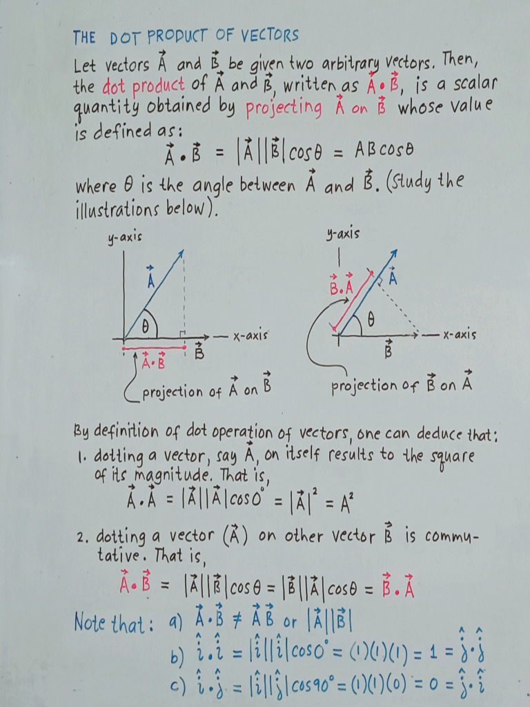 Slide11 The Dot Product of Vectors | PDF