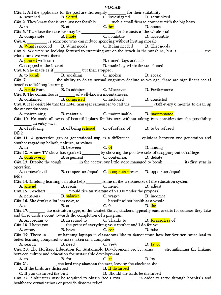 HSG Vocab-Key | PDF | Career & Growth | Social Science