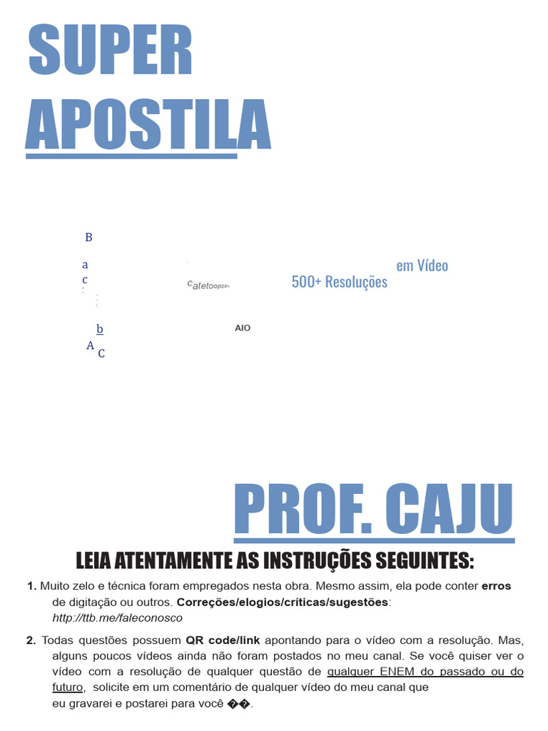Super Apostila Matematica TutorBrasil Prof Caju | PDF | Vértice (Geometria) | Geometria