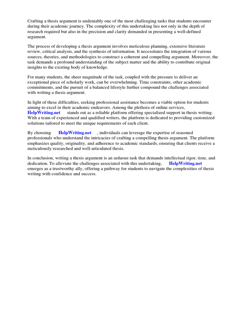 Thesis Argument Meaning | PDF | Essays | Thesis