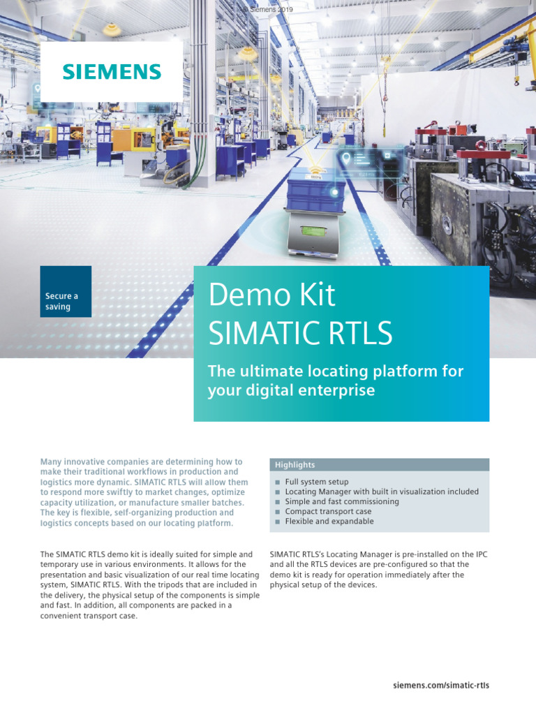 Demo Kit SIMATIC RTLS | PDF | Systems Engineering | Information Technology