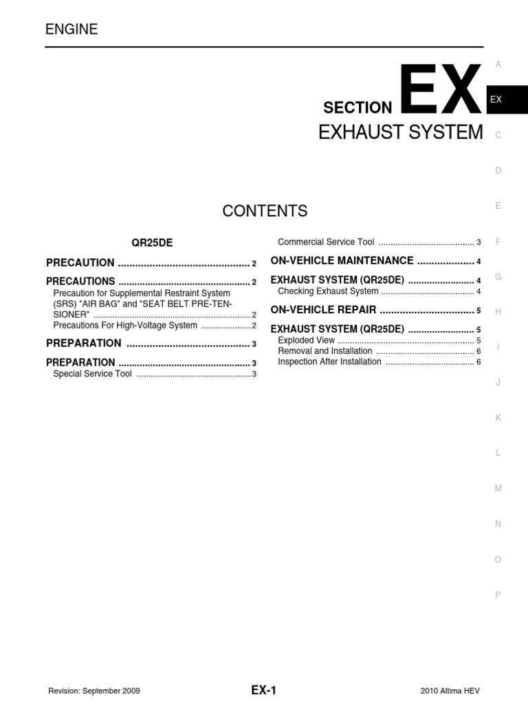 Exhaust System: Section | PDF | Airbag | Seat Belt