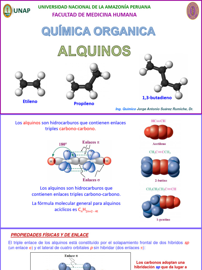 Alquinos | PDF | Hidrogenación | Alqueno
