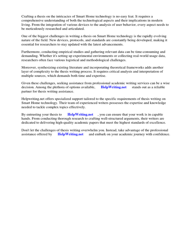 Thesis Smart Home | PDF | Home Automation | Internet Of Things