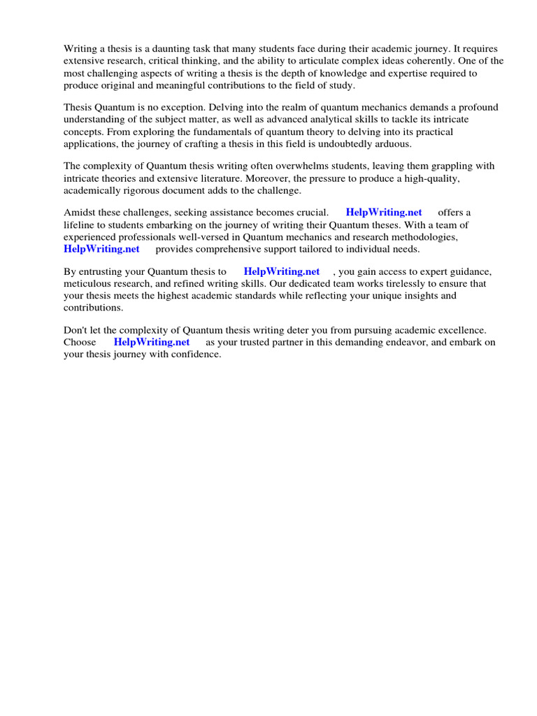Thesis Quantum | PDF | Quantum Mechanics | Quantum Computing