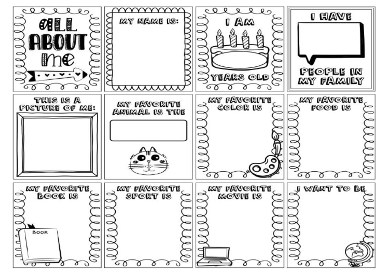 My Book About Me | PDF