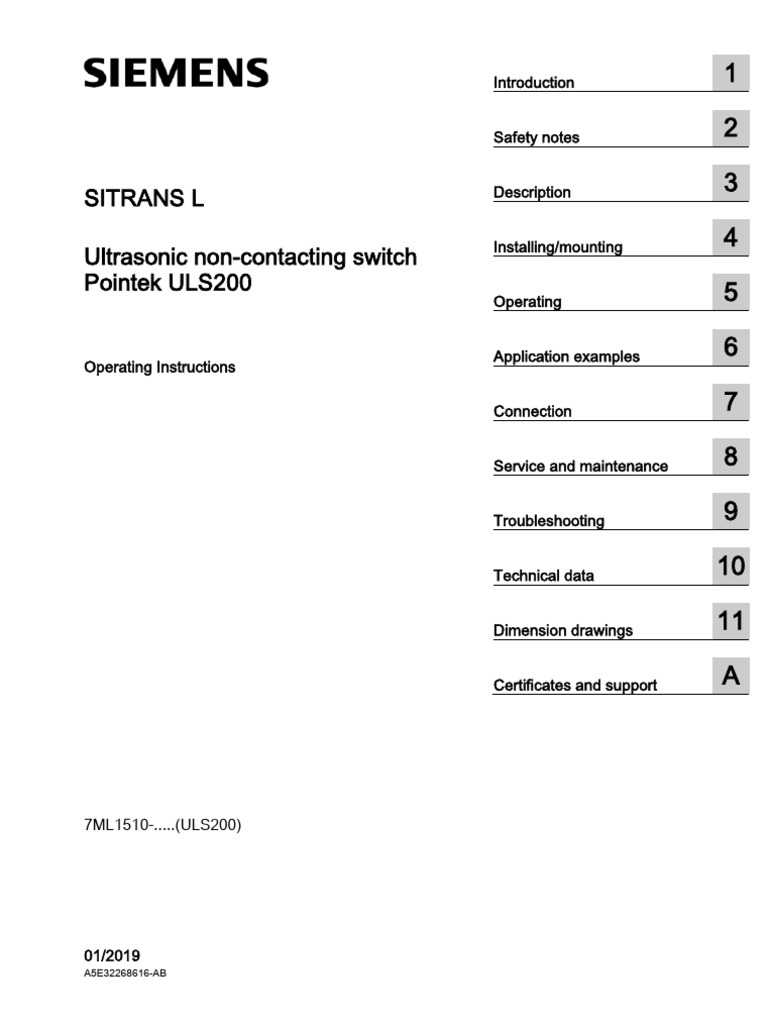 A5E32268616-ABen Pointek ULS200 OI en-US | PDF | Relay | Safety