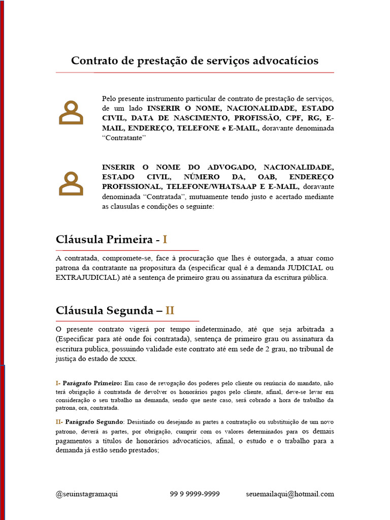 Contrato+de+prestac A O+de+servic Os-Visual+law-+kit+de+pec As | PDF ...