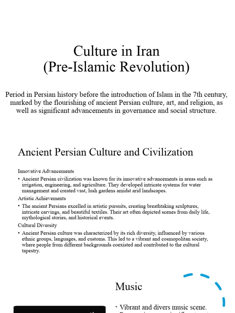 Pre-Islamic Revolution Culture | PDF | Cuisine | Iran