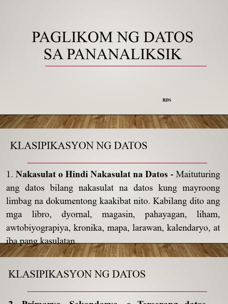 Paglikom NG Datos Sa Pananaliksik | PDF