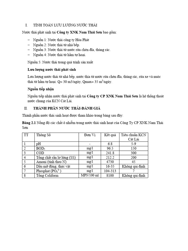 Tính Toán Lưu Lư NG Nư C TH I | PDF