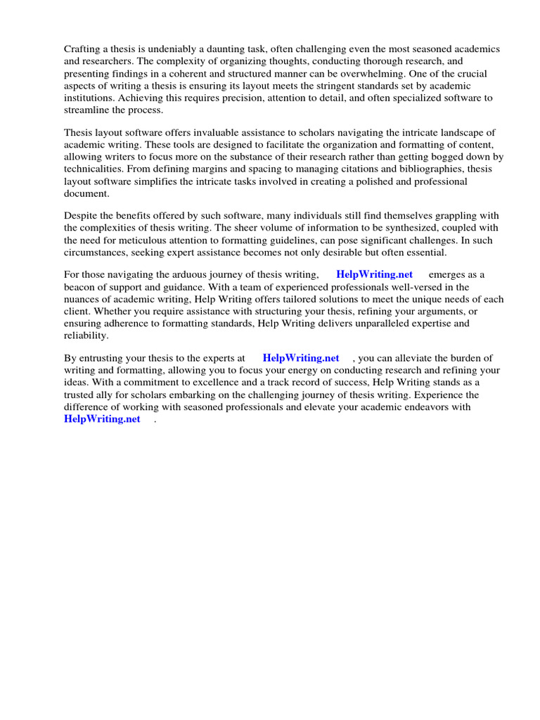 Thesis Layout Software | PDF | Thesis | Page Layout