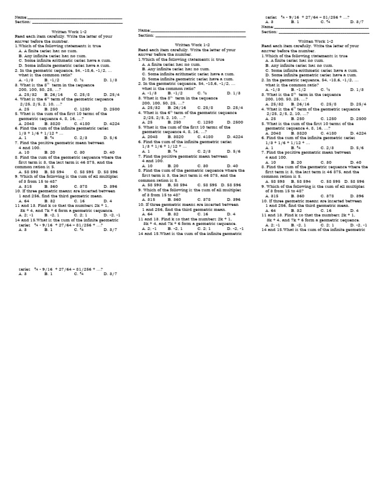 Written Work 2 | PDF