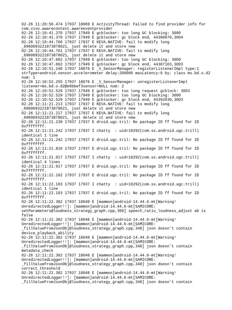 Android Error Log Analysis Report | PDF | Software | Programming Paradigms