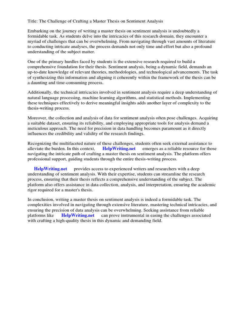 Master Thesis Sentiment Analysis | PDF | Machine Learning | Computing