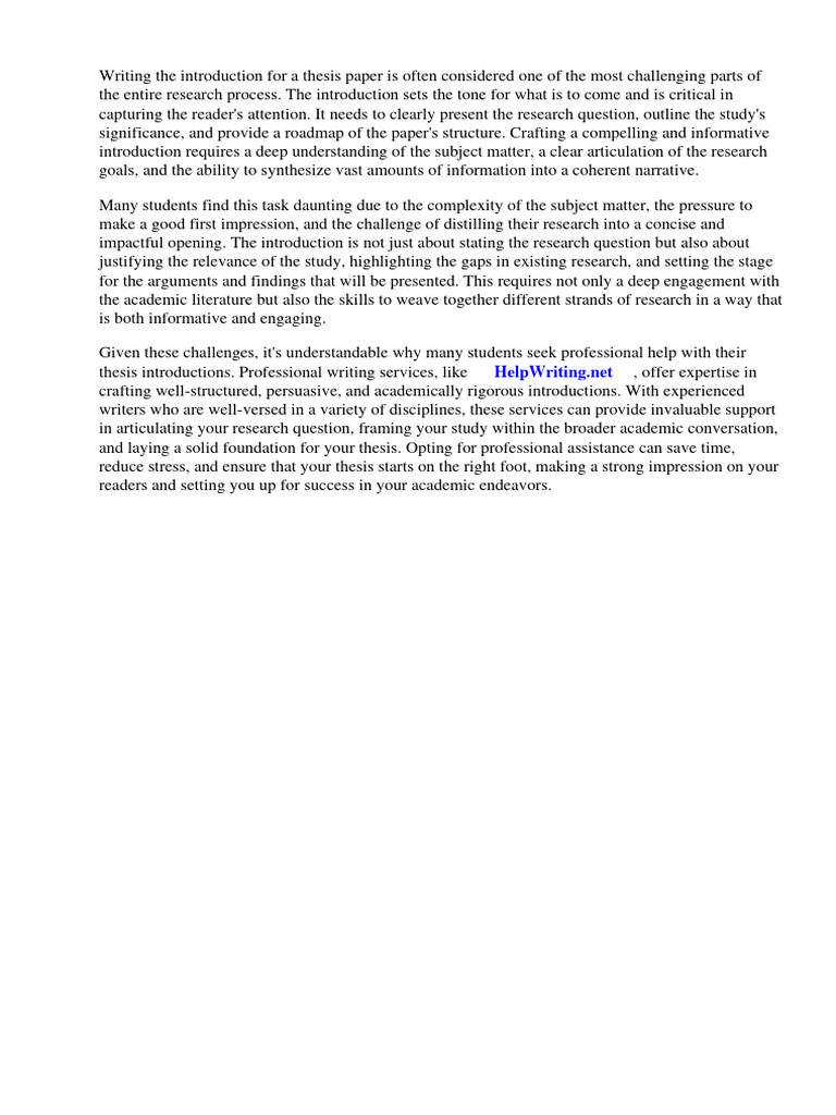 Writing Introduction For Thesis Paper Pdf Essays Thesis 9392