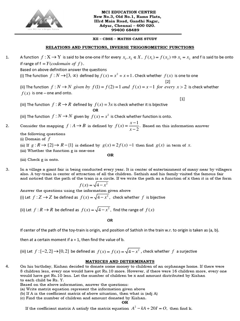 Case Study - 2024 | Download Free PDF | Function (Mathematics) | Euclidean Vector