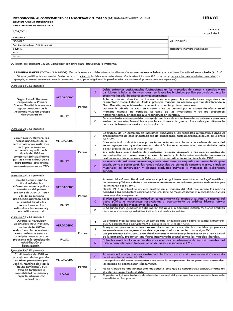 ICSE B_Tema 2_claves Parcial | PDF | Economias