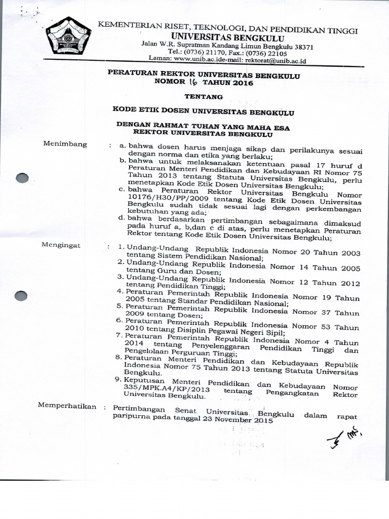 Kode Etik Dosen | PDF