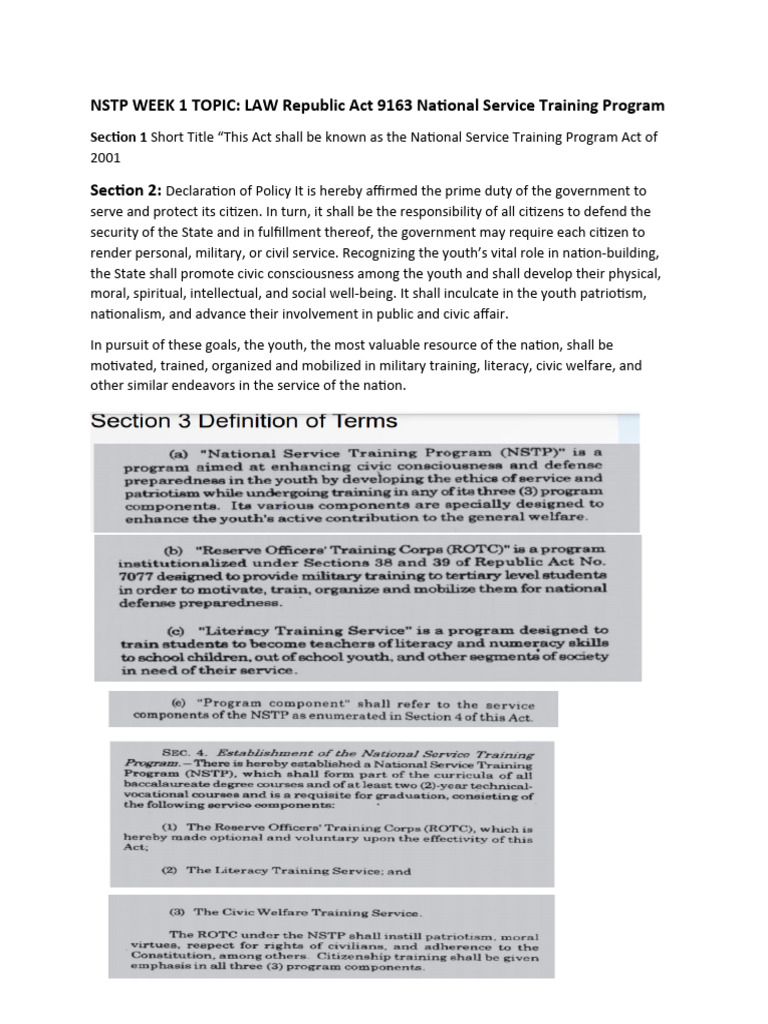 NSTP Topics | PDF | Travel