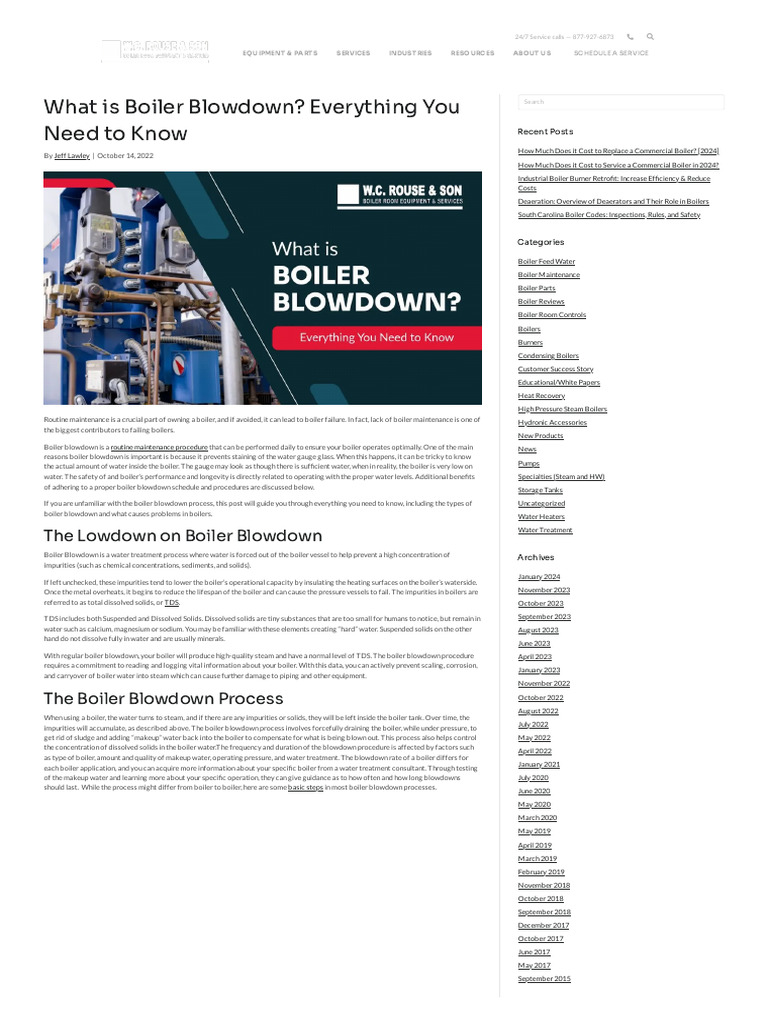 What is Boiler Blowdown_ Everything You Need to Know | PDF | Boiler | Water