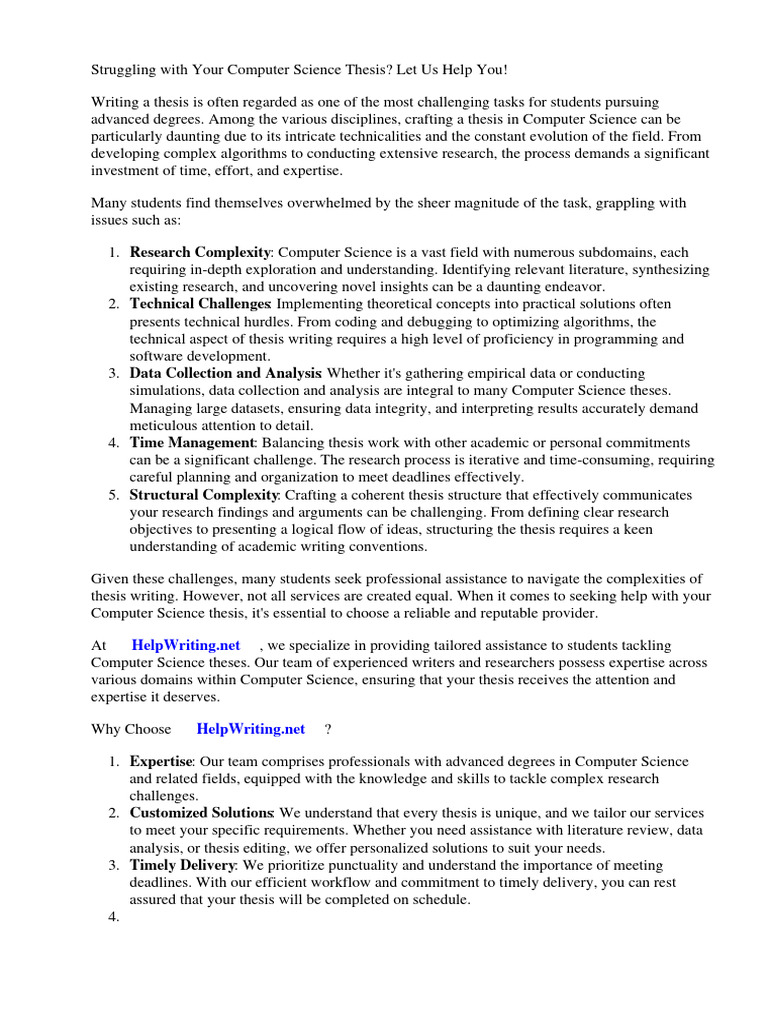 Example Thesis Title For Computer Science | PDF | Computer Science | Thesis Example Thesis Title For Computer Science | PDF | Computer Science | Thesis