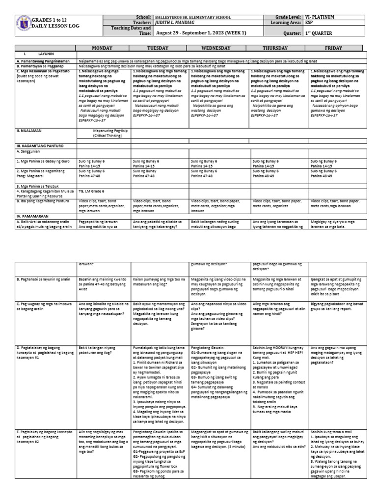 Esp DLL (Week 1) | PDF