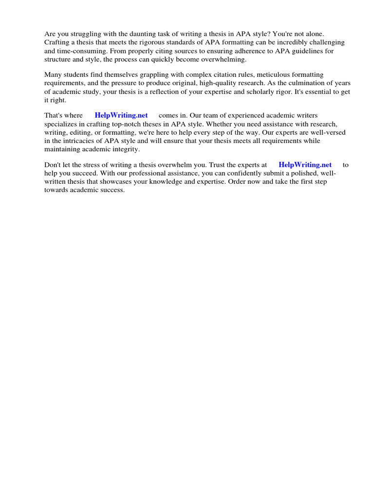 Mastering APA Thesis Formatting | PDF | Apa Style | Thesis
