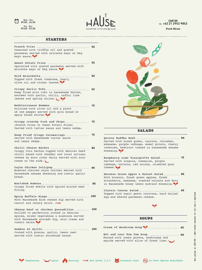 menu food | PDF | Hamburgers | French Fries