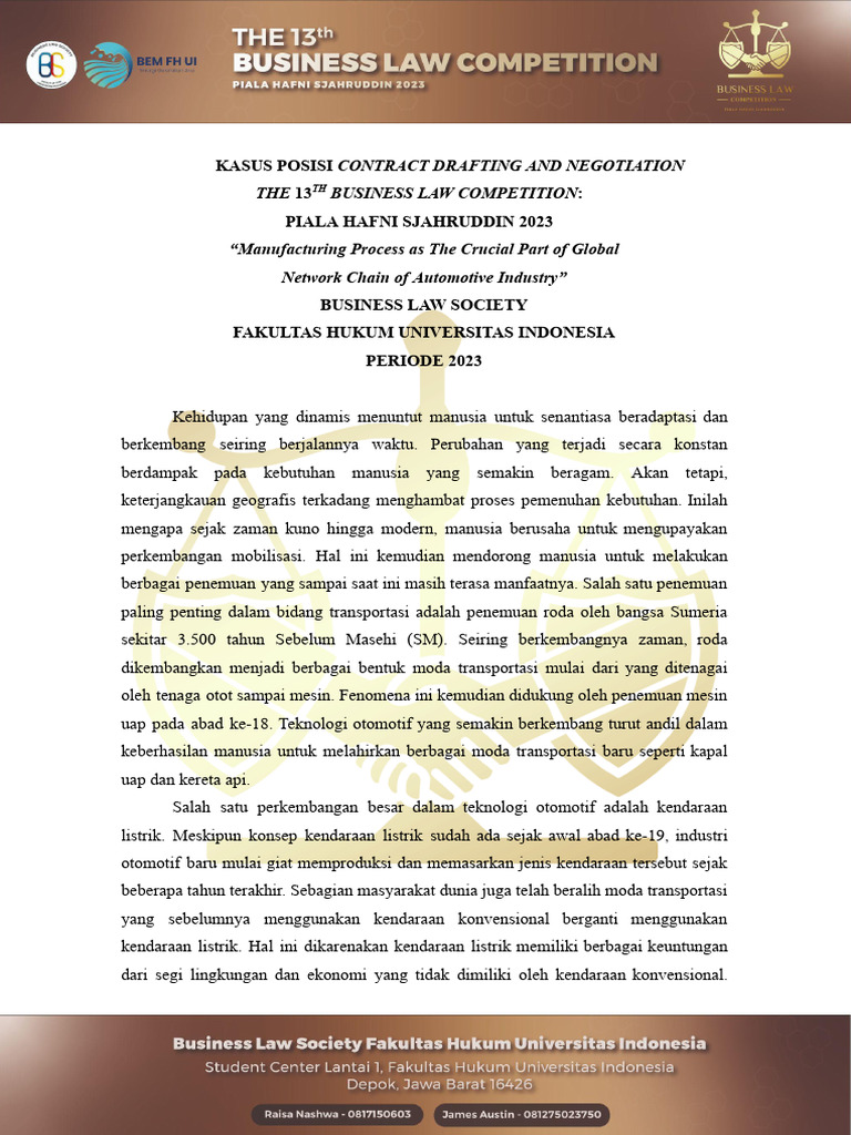 Kasus Posisi CDNC BLC FH Ui 2023 | PDF