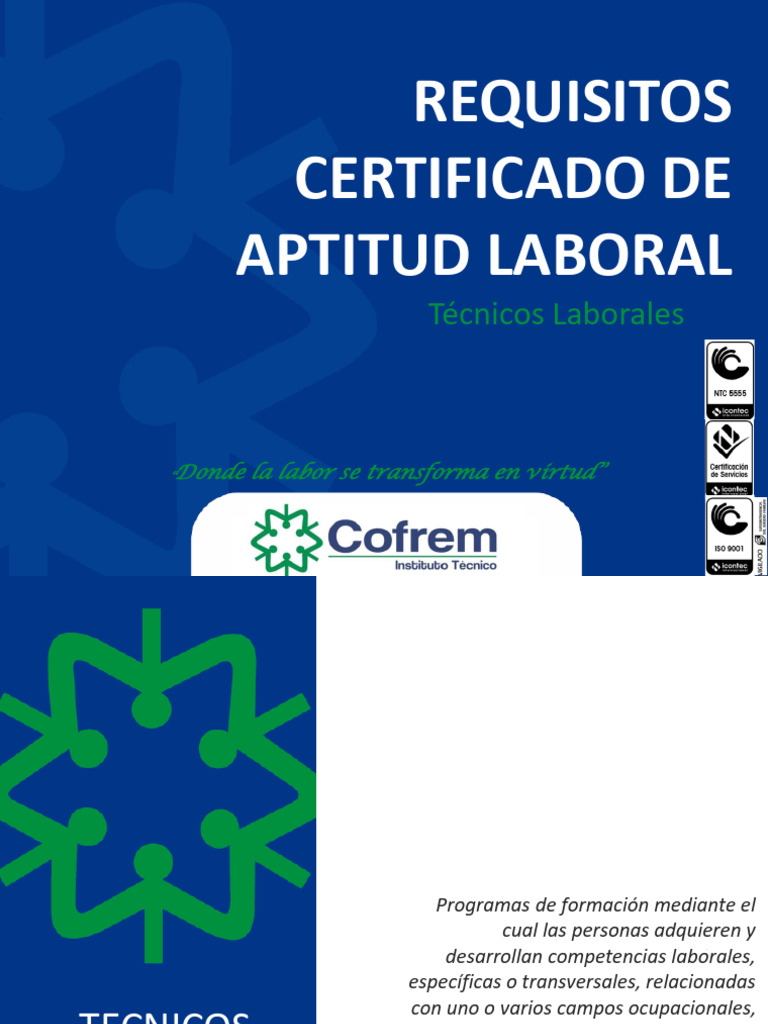 Requisitos Certificación 2023 COFREM | PDF | Negocios