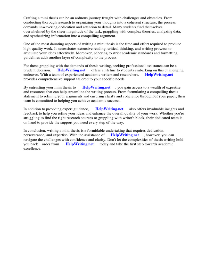 Mini Thesis | PDF | Educational Technology | Thesis