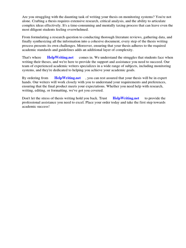 Monitoring System Thesis Sample | PDF | Databases | Radio Frequency ...