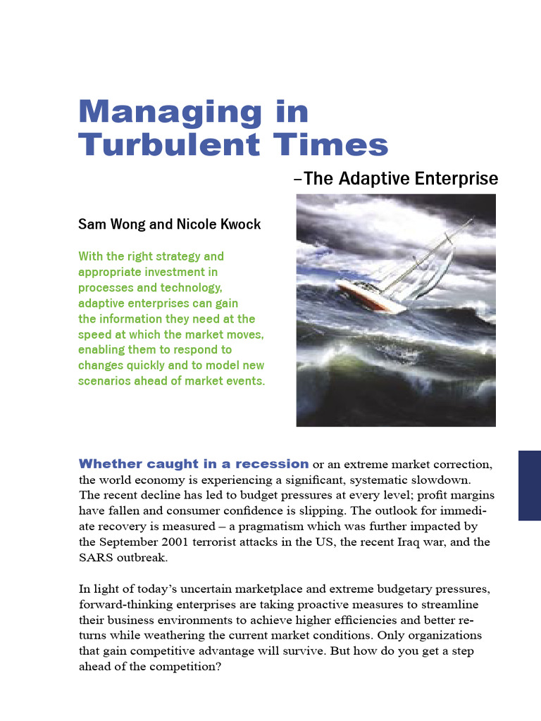 Managing in Turbulent Times | PDF | Information | Business Process