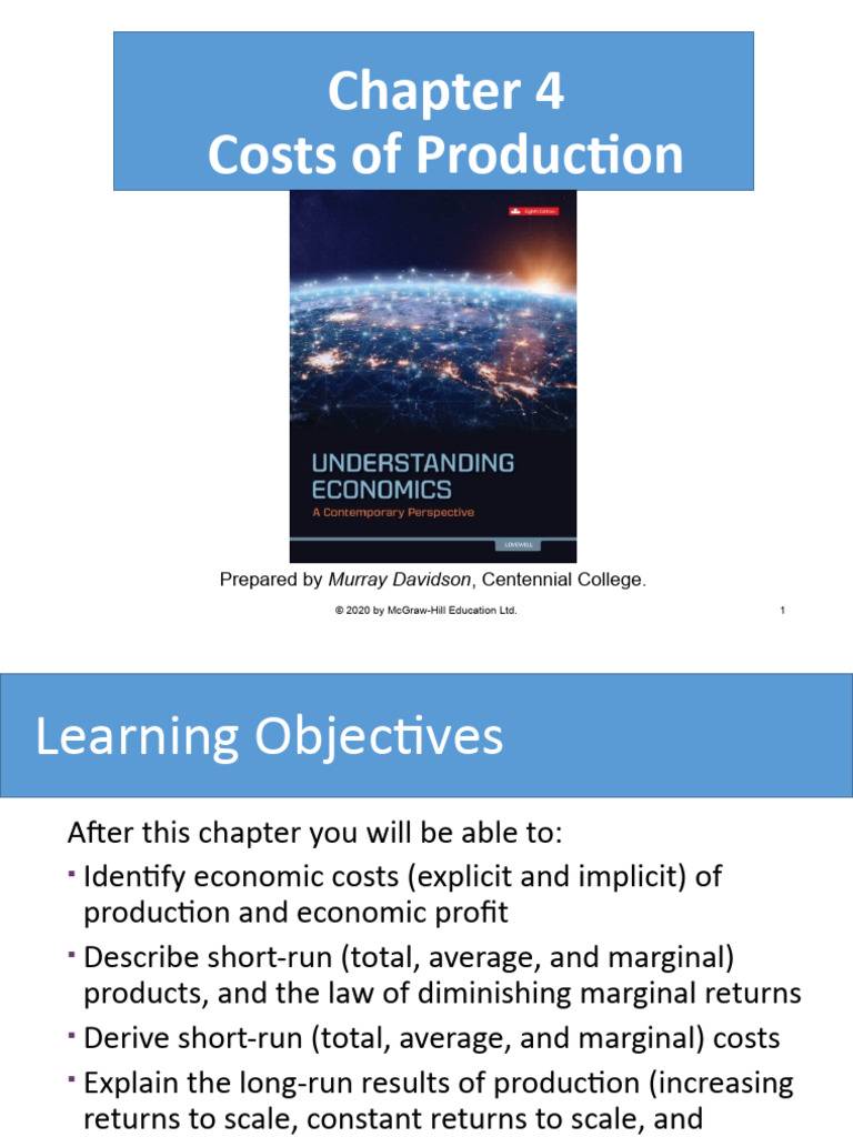 Ch. 4 Cost of Production | PDF | Marginal Cost | Average Cost