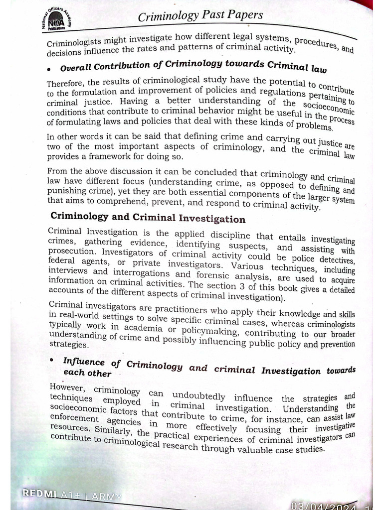 NOA Criminology Qs | PDF