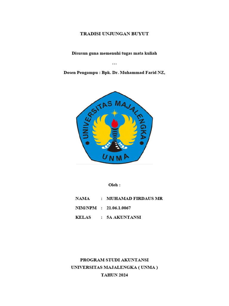 Makalah Tradisi Unjungan Buyut Baru | PDF Makalah Tradisi Unjungan Buyut Baru | PDF