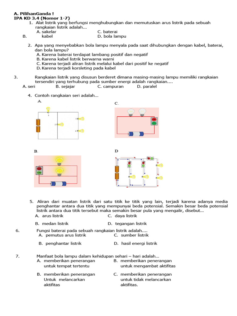 Soal dan Kunci Jawaban Kelas 6 | PDF