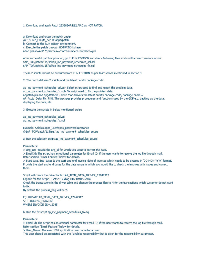 AP Invoice With Balance But Not in The List For Payment. | Download ...