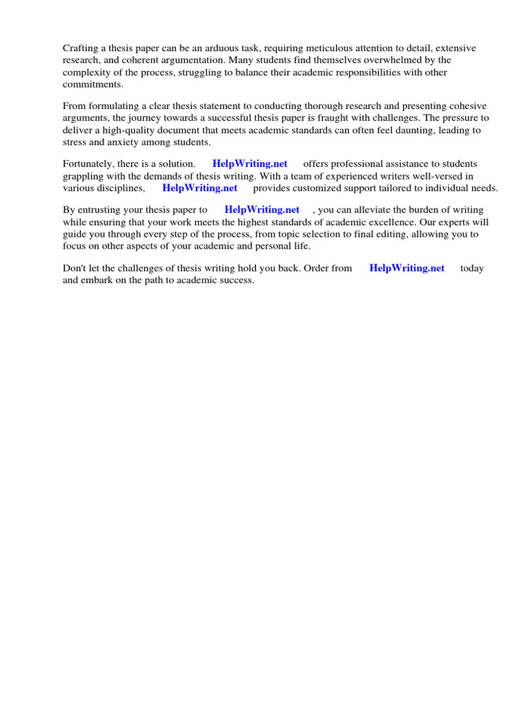 How Do You Write A Good Thesis Paper | PDF | Essays | Thesis