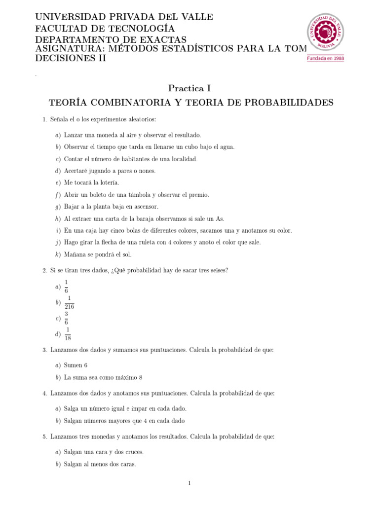 Pr Ctica Funciones Trigonom Tricas | PDF | Probabilidad | Probabilidades y estadísticas