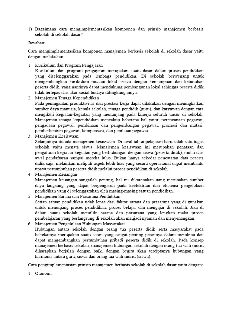 Jawaban MBS Miroww | PDF | Karier & Perkembangan | Kesehatan Holistik