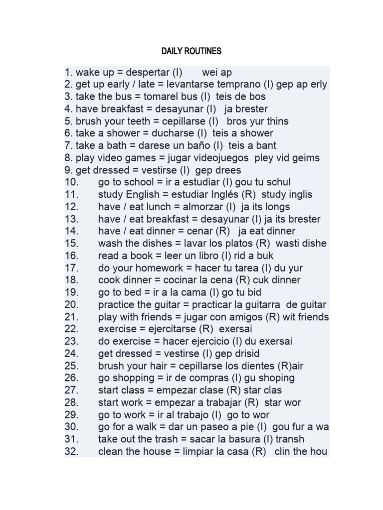 Daily Routines | PDF | Food And Drink | Eating Behaviors Of Humans