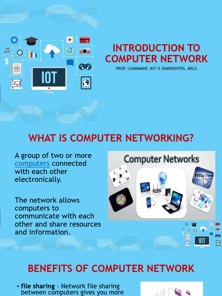 INTRODUCTION TO COMPUTER NETWORK - Final | PDF | Computer Network ...